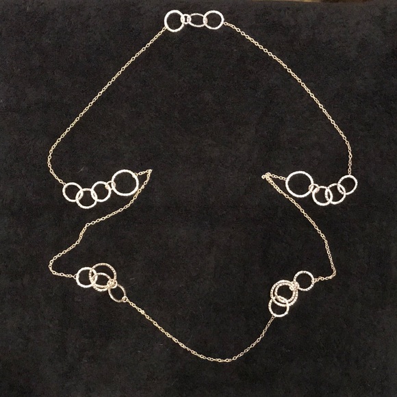 Jewelry | Very Long Silver Chain Loops Necklace | Poshmark